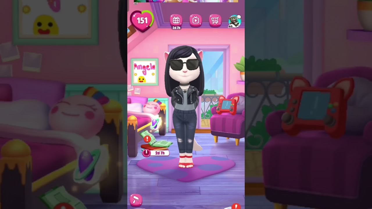 Angela's style of changing clothes pt5 #angela #games #outfit7 #youtube