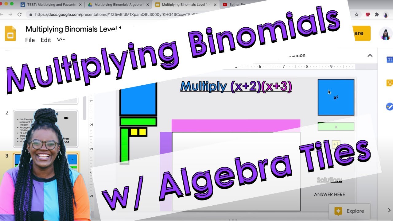Multiplying Binomials with Algebra Tiles Activity