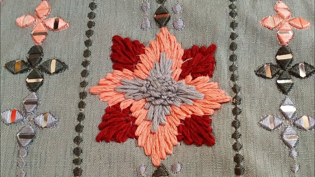 anchor thread embroidery ! beautiful flower by anchor thread