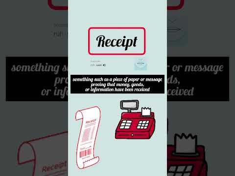 #receipt: pronunciation &. meaning