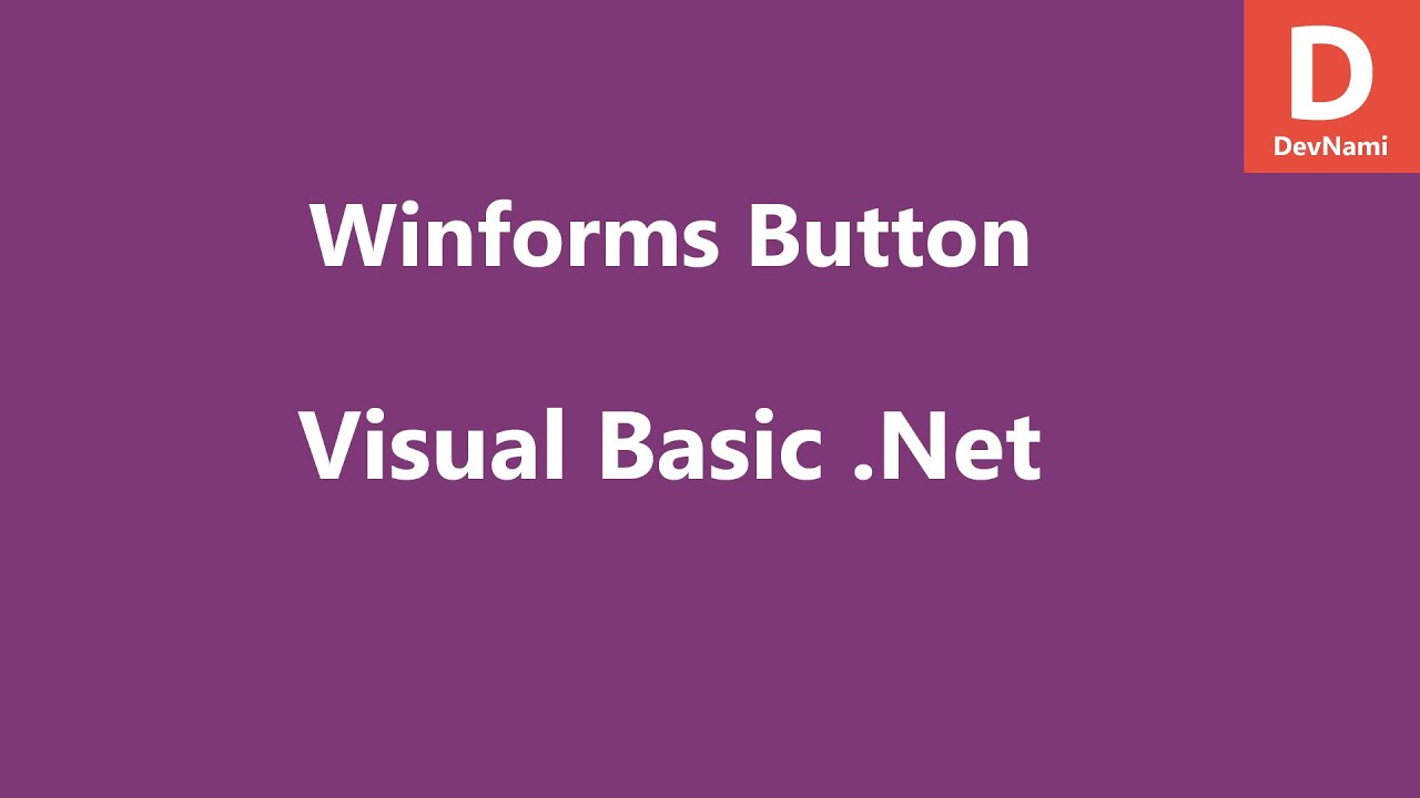 Visual Basic .Net Button Control