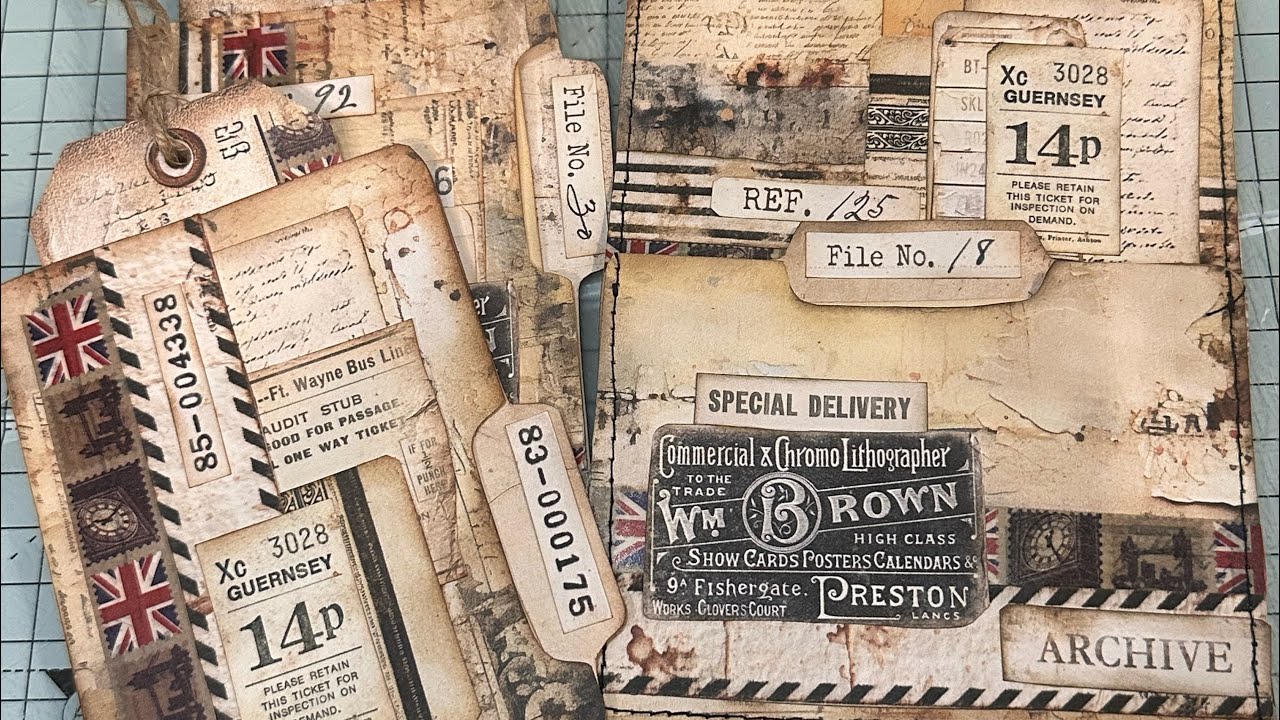 Grunge File folder - DTP The Old Design Shop - Craft with me
