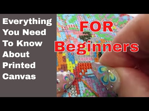 How To Cross Stitch On Printed Canvas Tutorial For Beginners