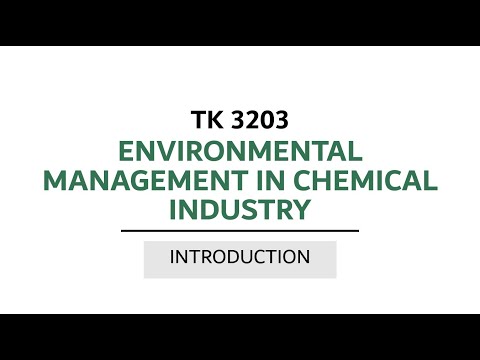TK 3203 - Environmental Engineering in Chemical Industry - An Introduction