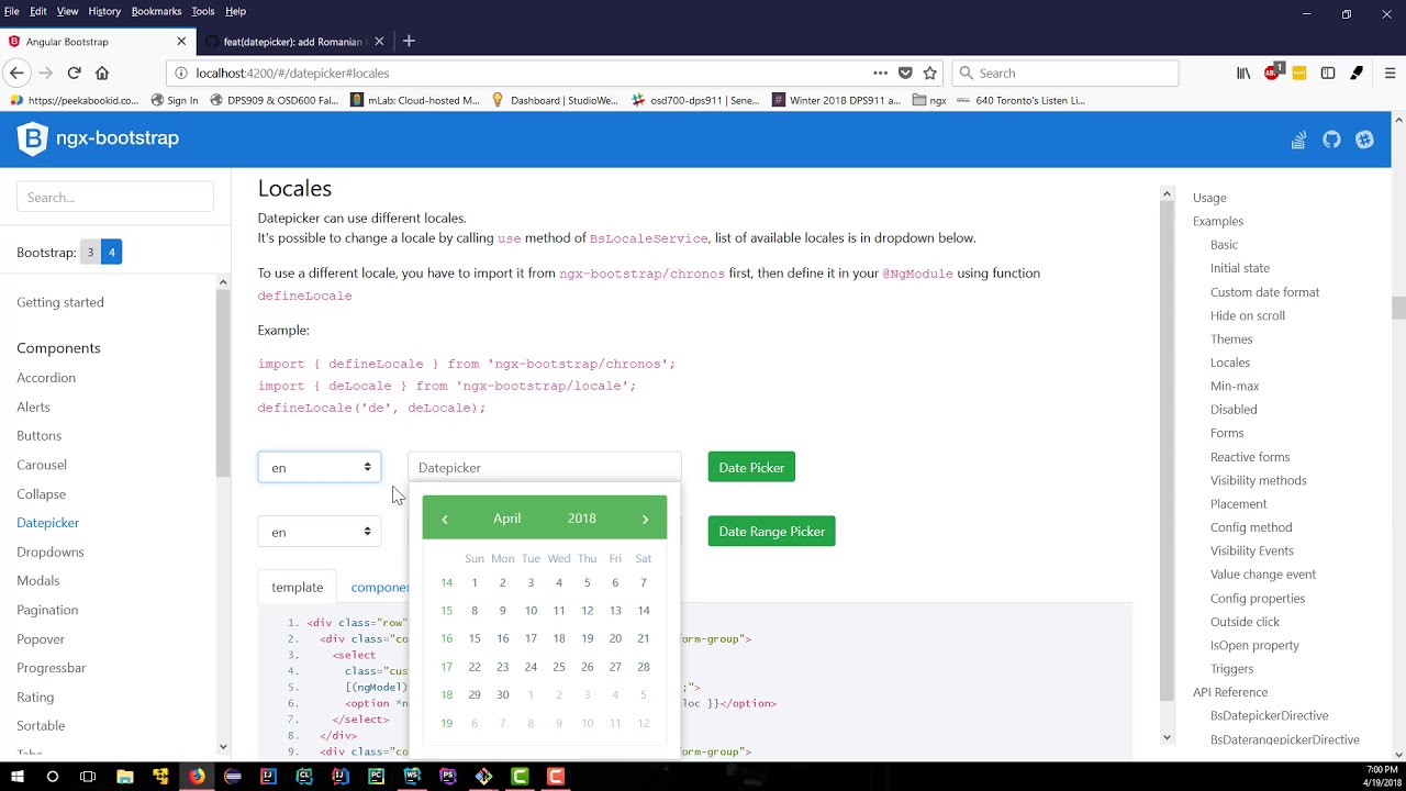 Angular ngx-boostrap adding Romanian locale to date picker Bug Fix
