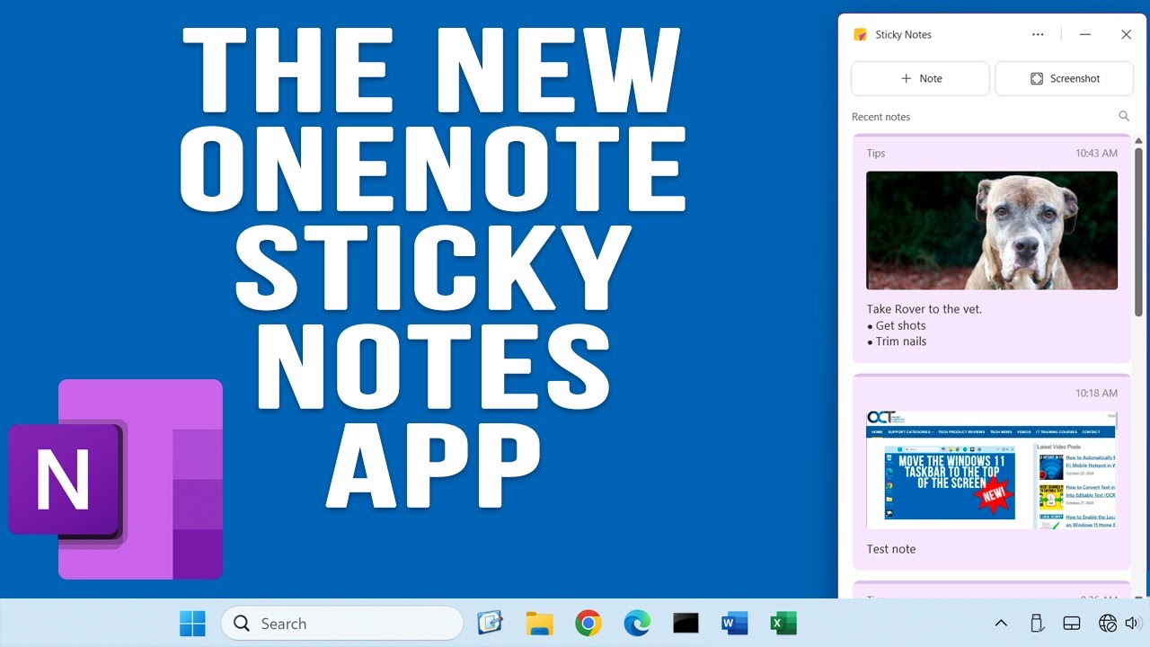 The New OneNote Windows Sticky Notes App