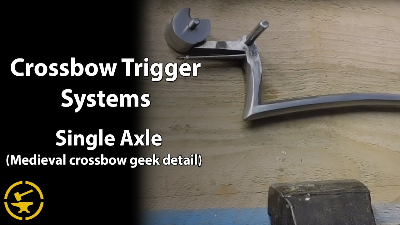 Single axle rolling nut trigger system - medieval crossbow
