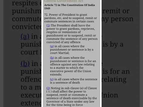 Article 72 of 🇮🇳 Constitution #shorts #theindianconstitution #article72