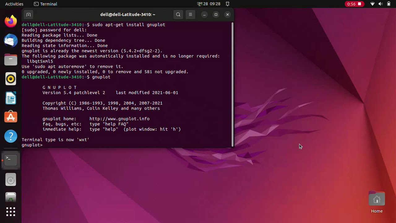 how to install gnuplot within 2 minutes in ubuntu #gnuplot #physics #video