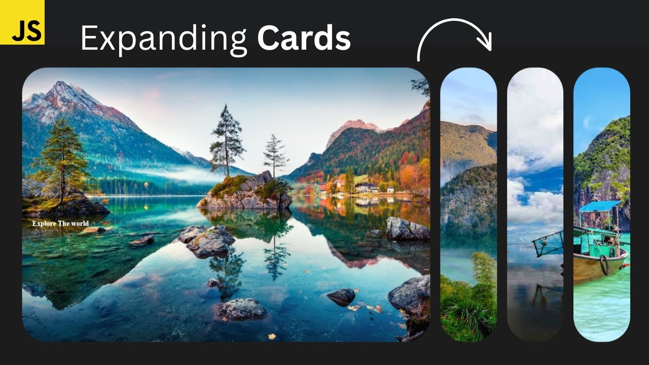 How to create Expanding Cards | Expanding Flex Cards Using HTML CSS & JavaScript