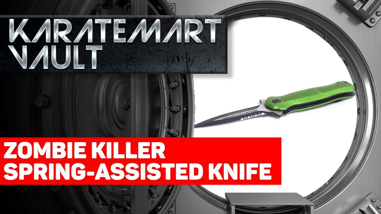 Zombie Killer Spring Assisted Knife Demonstration - KarateMart.com