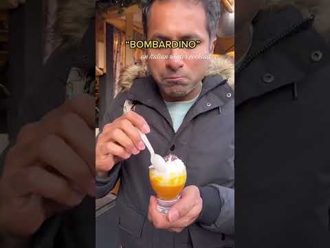 Finally tried this little Italian boozy cocktail “Bombardino” #Shorts