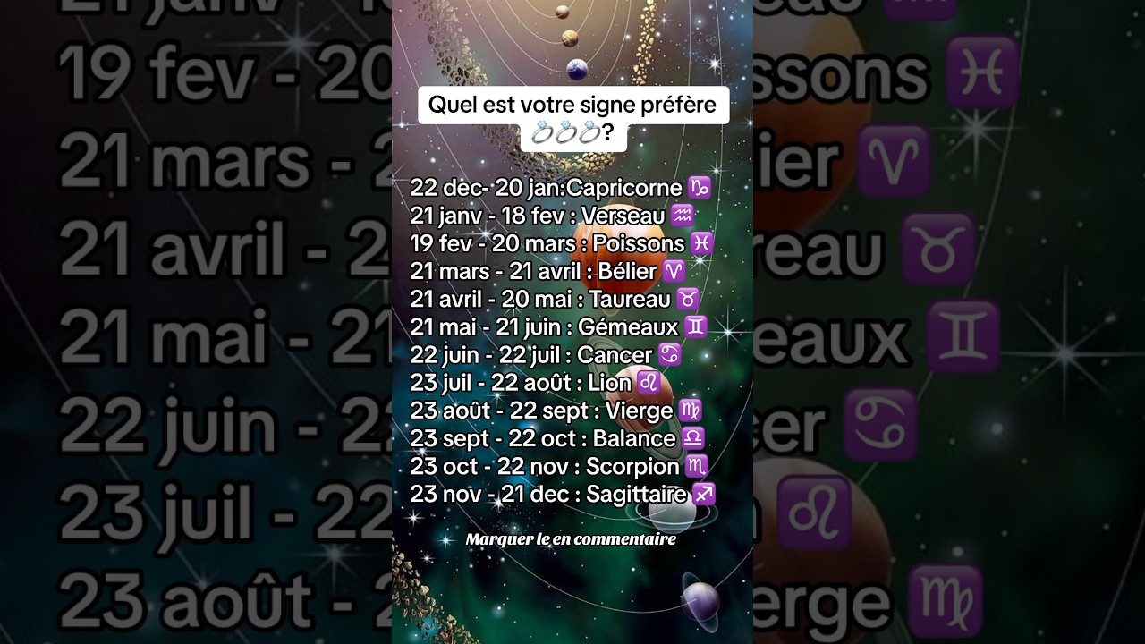 Quel est votre signe astrologique préféré ?❤️ #signesastrologiques #astrology