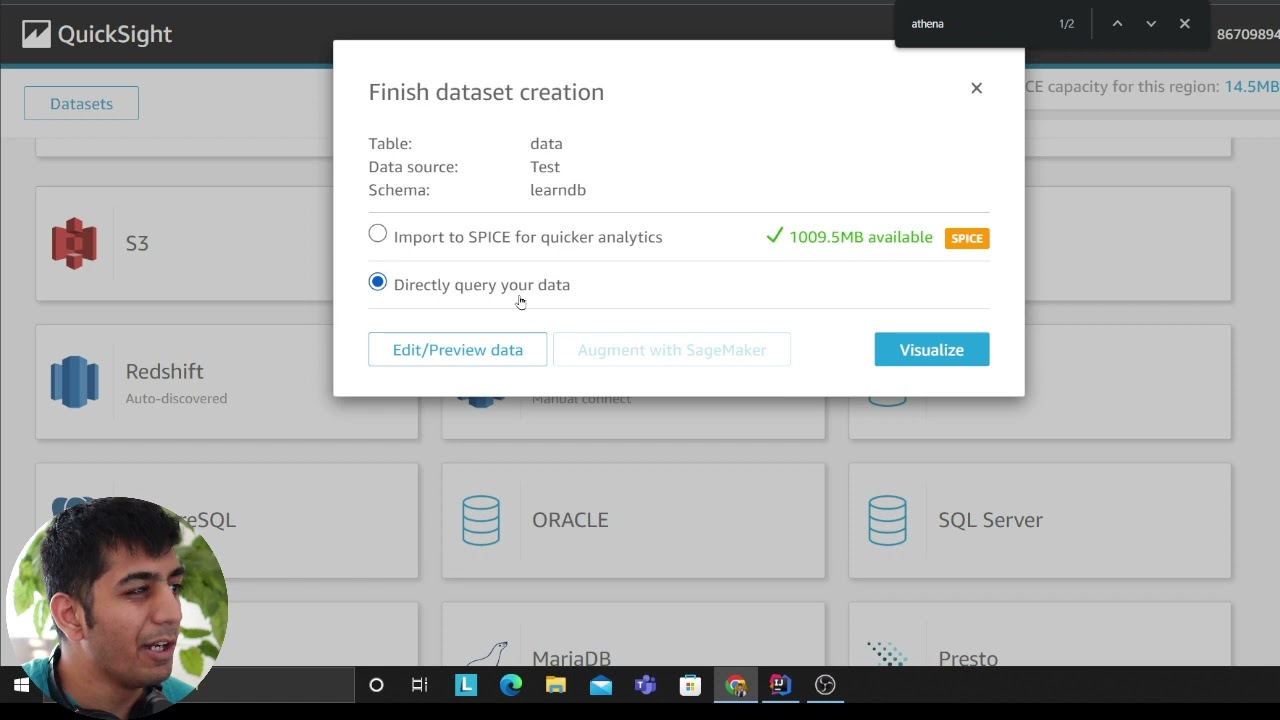 Create Reports & Dashboard  | Analyze your data from Data lake using Quick Sight