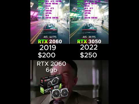 RTX 2060 6gb $200 Vs RTX 3050 8gb $250 #foryou #gaming