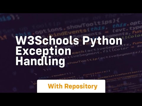 w3schools python exception handling
