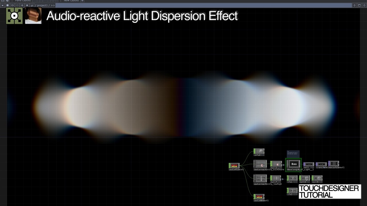 audio-reactive light dispersion effect in touchdesigner | tutorial