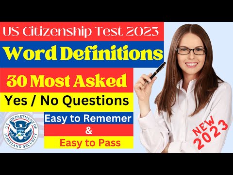 2023 Most Asked N400 Vocabulary Definitions & N400 Questions - US citizenship interview 2023