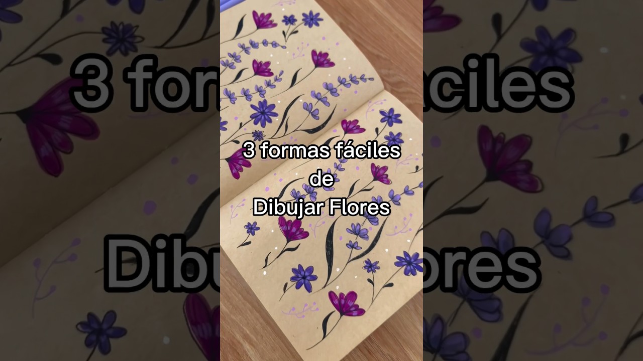 Mira como tú puedes crear esto FÁCILMENTE! 👀 #doodle #plumones #flores #tutorialdibujo #facil
