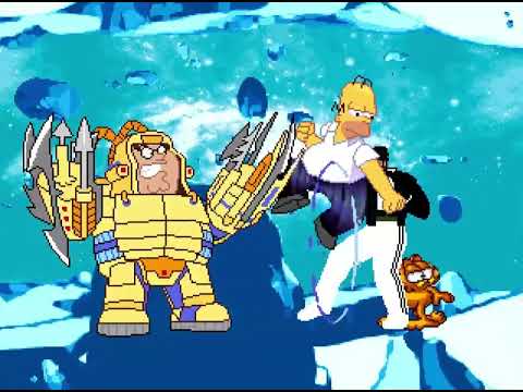 MUGEN Homer Simpson & Peter Griffin Survival 2 [side swap]