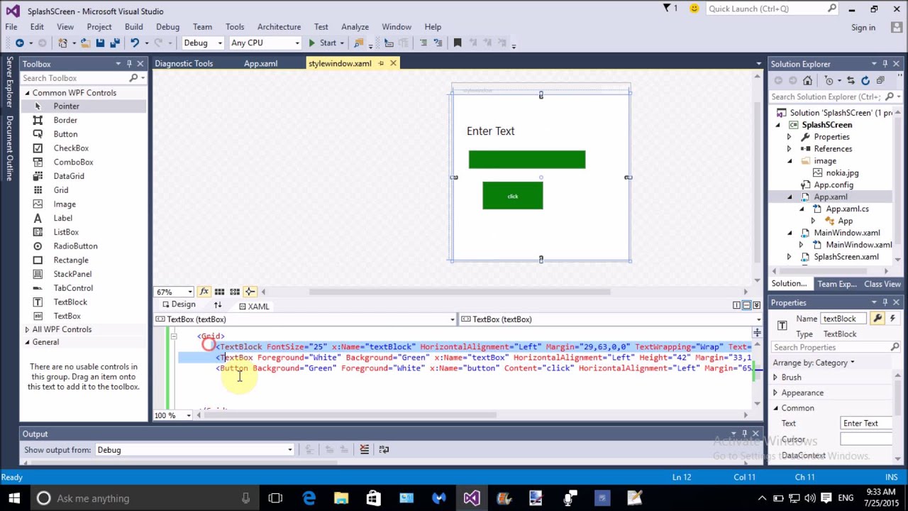 Add style in WPF example