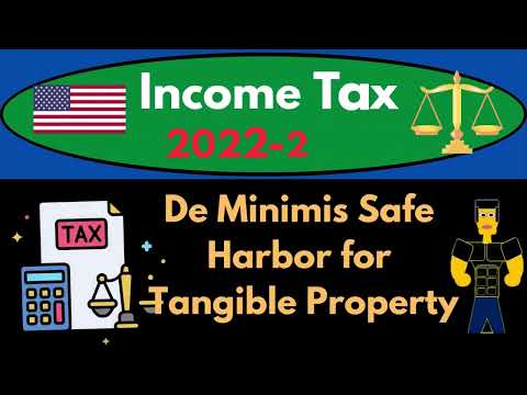 De Minimis Safe Harbor for Tangible Property 6630 Income Tax Preparation 2022 - 2023