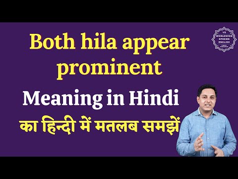 Both hila appear prominent meaning in Hindi | Both hila appear prominent ka matlab| English to hindi