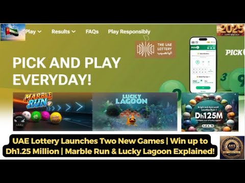 UAE Lottery Launches Two New Games ! Win up to Dh1 25 Million! Marble Run & Lucky Lagoon Explained!