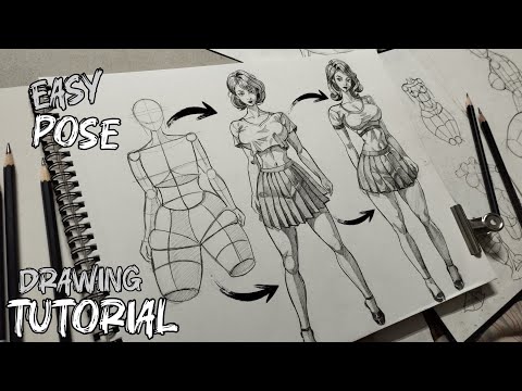HOW TO DRAW ANY POSE EASILY.