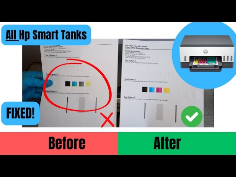 Hp Smart Tank - All Models 500 - 7600 How To Clean Printheads, Not Printing Color Or Black - Fixed!