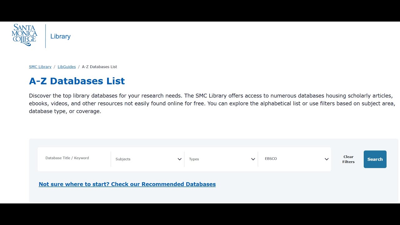 SMC Database Page Exploration