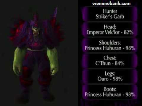 World of Warcraft MoP Tier 2 5 AQ Gear Armor Showcase