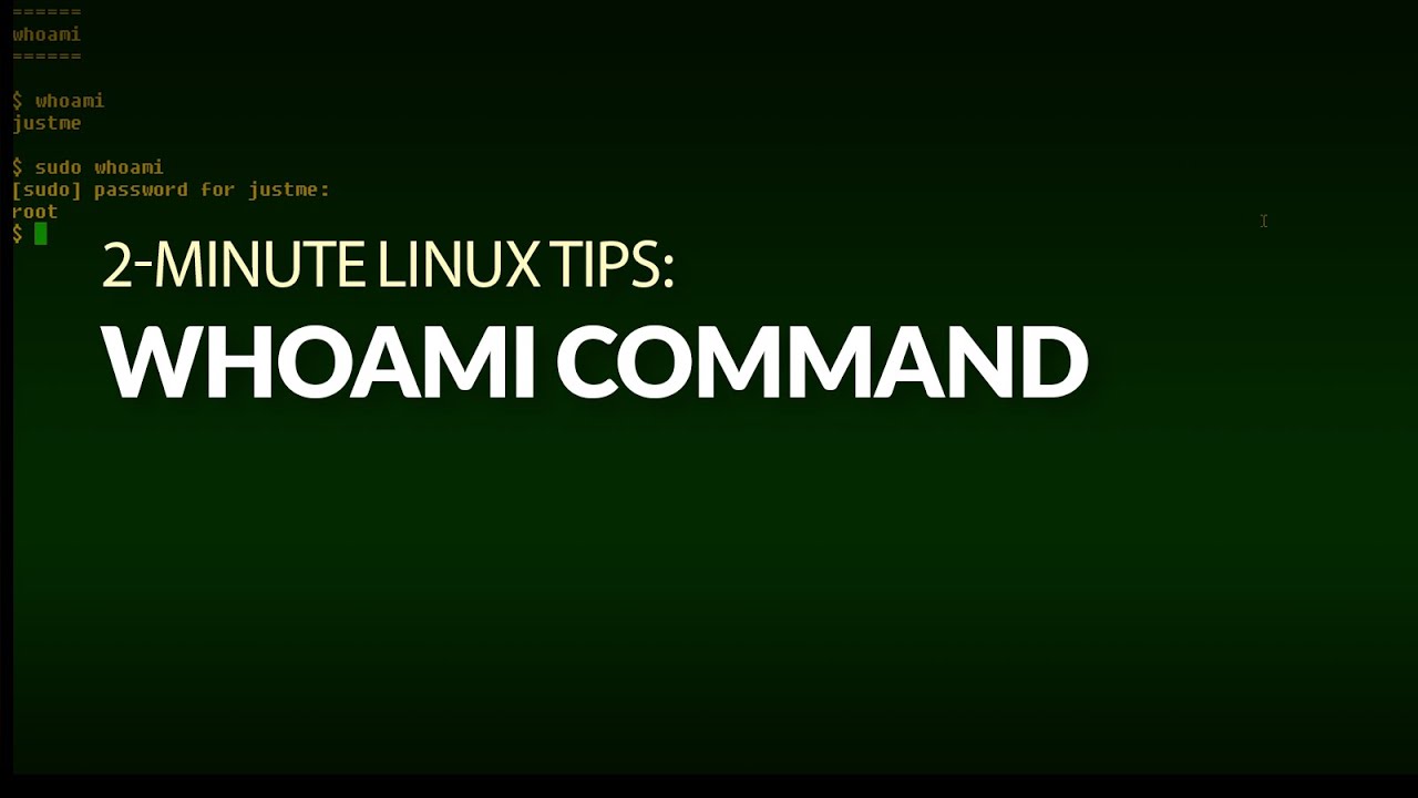 How to use the whoami command