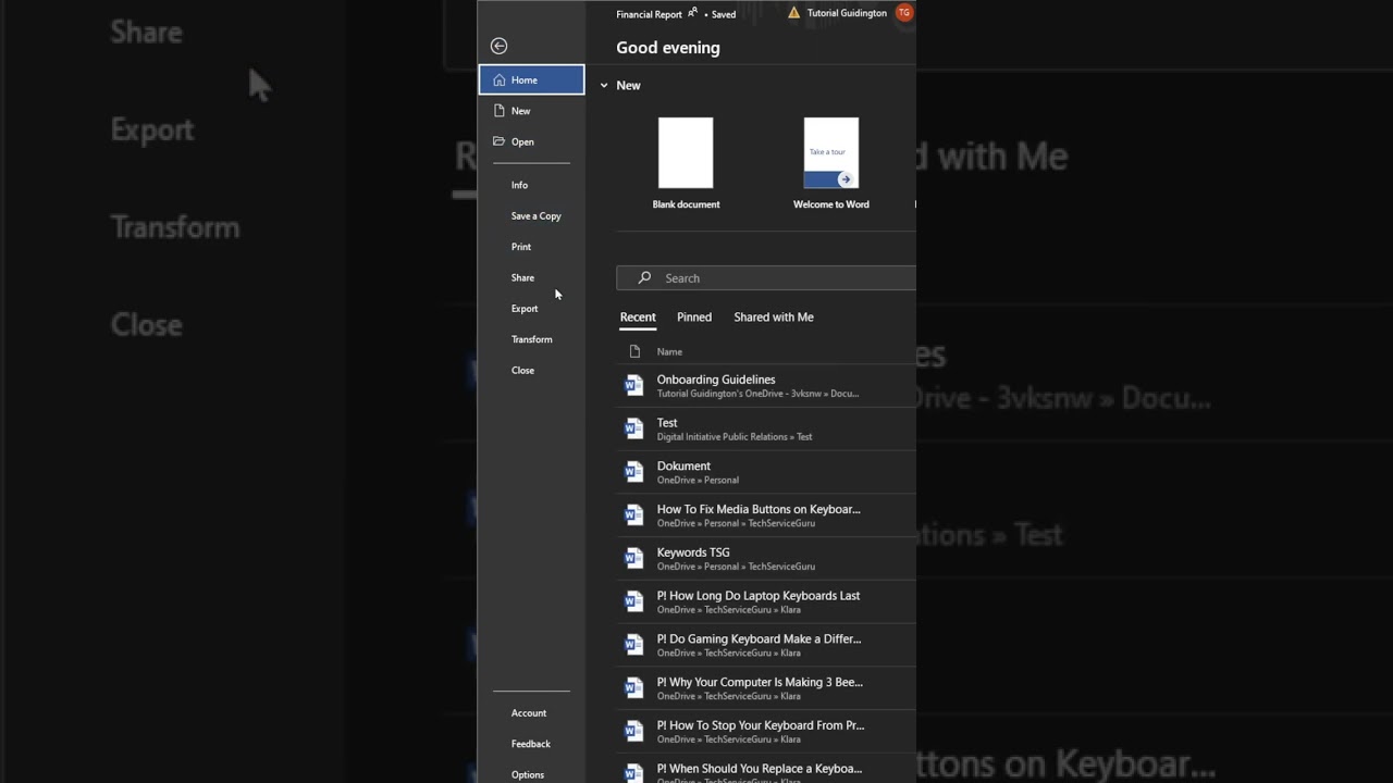 Black Document Background In Microsoft Word
