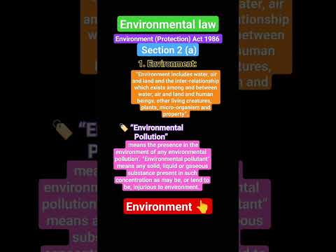 Environment under Environment (Protection) Act, 1986 #tips #law 💯made easy #kslu #environmentallaw