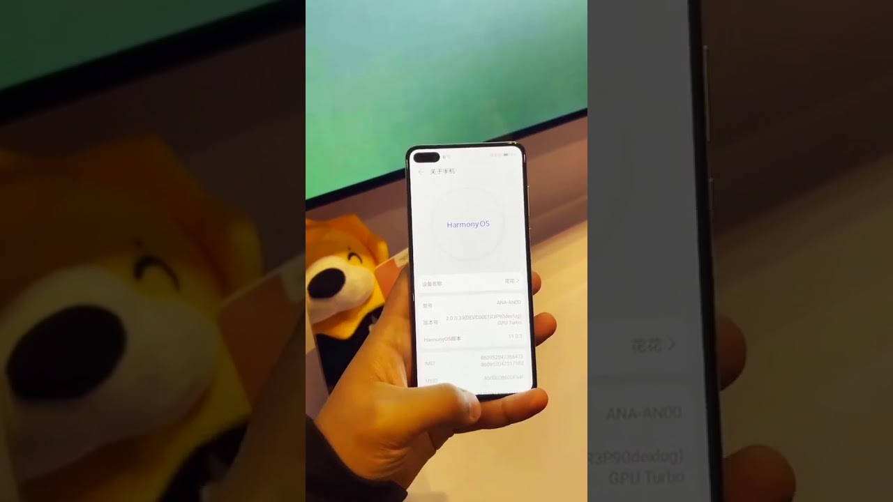 Huawei phone running HarmonyOS 2.0  P40 pro