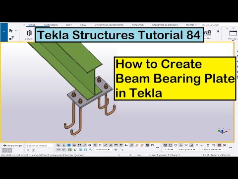Tekla Structures Tutorial 84 | How to Create Beam Bearing Plate in Tekla