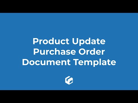 Product Update - Purchase Order Document Template