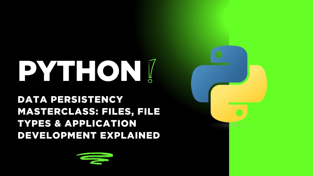 Data Persistency Masterclass: Files, File Types & Application Development Explained #python #coding