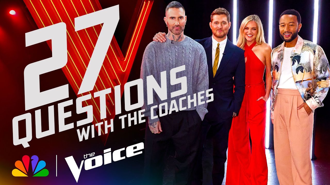 Adam, Bublé, Kelsea, and John Answer 27 Questions About Season 27 | The Voice | NBC