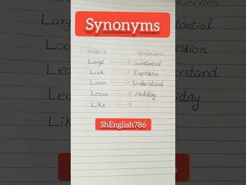 synonyms starting with letter L part 1