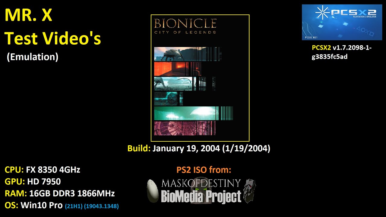 (PCSX2 v1.7.2098) Unreleased Game - Bionicle: City of Legends - PS2 Version - Jan 19, 2004 Build