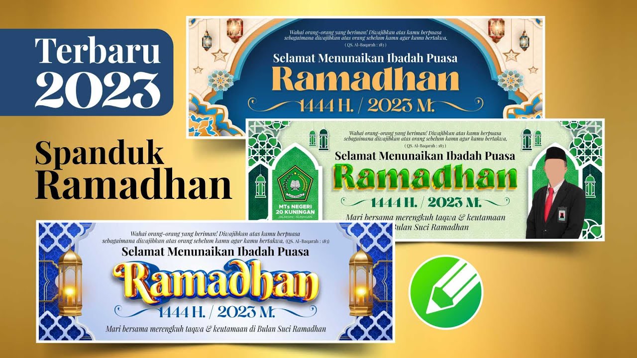 Spanduk Puasa Ramadhan 1444 H - 2023 M. Free CDR File #edukasigrafis