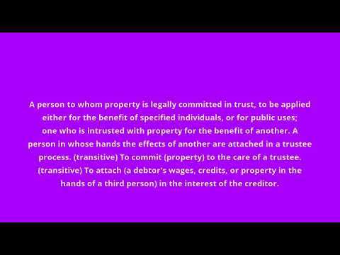 what is the meaning of trustee