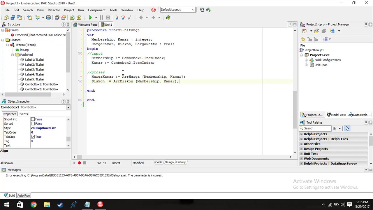 Tutorial Delphi - Array Dua Dimensi