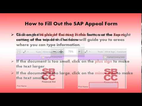 Part 5 - How Do I Fill Out the SAP Appeal Form?