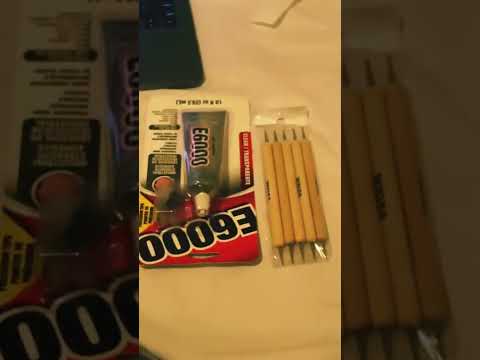 e6000 glue and my dotting tools i will make a videos of me doing my charms this week