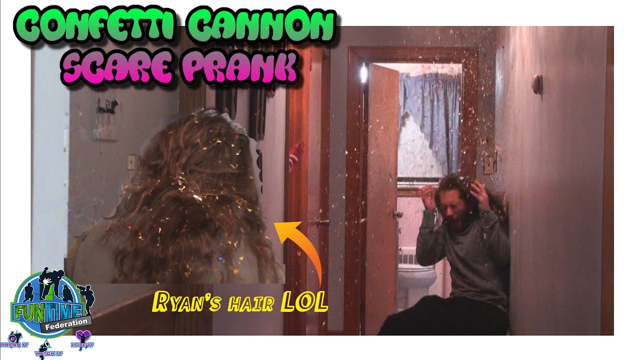 Confetti Cannon Scare Prank
