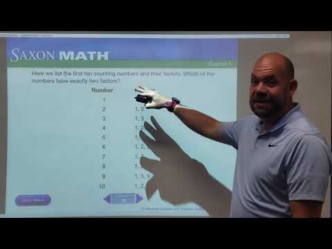 Lesson 19: Factors, prime numbers (Saxon Math, Level 6)