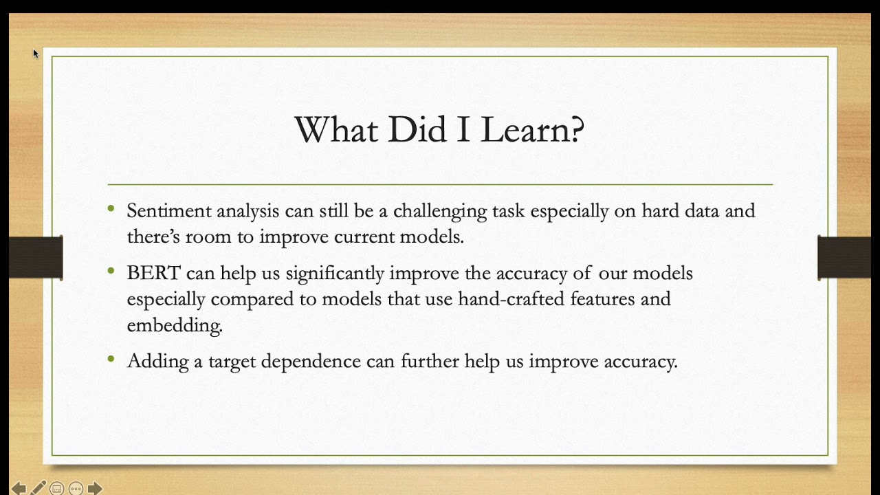 Target Dependent Sentiment Classification with BERT Review